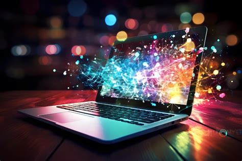 Premium Photo A Coding Laptop Shows Code On The Screen Detailed Worldbuilding Data Visualization