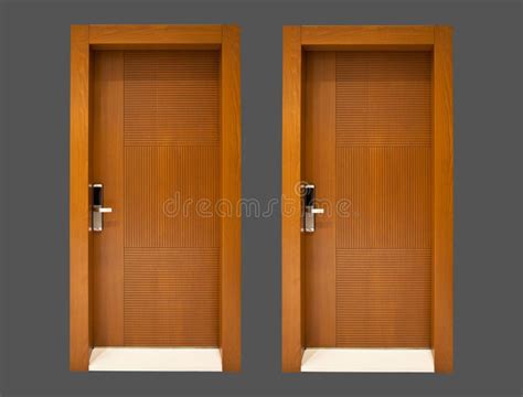 Modern Walnut Wooden Looking Two Steel Door Electronic Security Lock