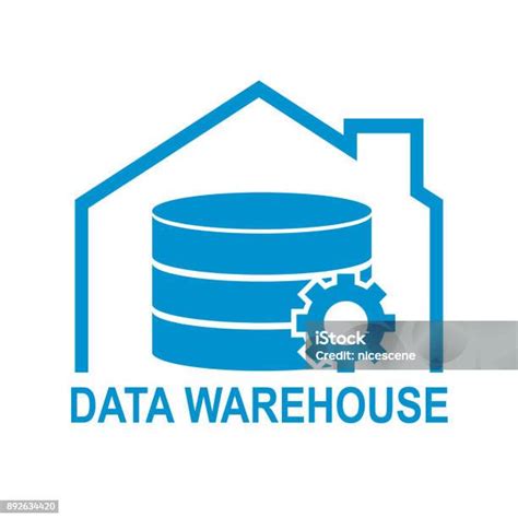 데이터 웨어하우스 아이콘 기호 디자인입니다 벡터 일러스트 레이 션 기술 솔루션 컨셉 디자인을 경향이 있습니다 0명에 대한 스톡 벡터 아트 및 기타 이미지 Istock