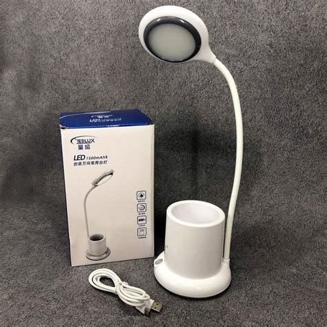 Настольная лампа аккумуляторная на гибкой ножке с органайзером Tedlux Tl 1006 Usb светильник