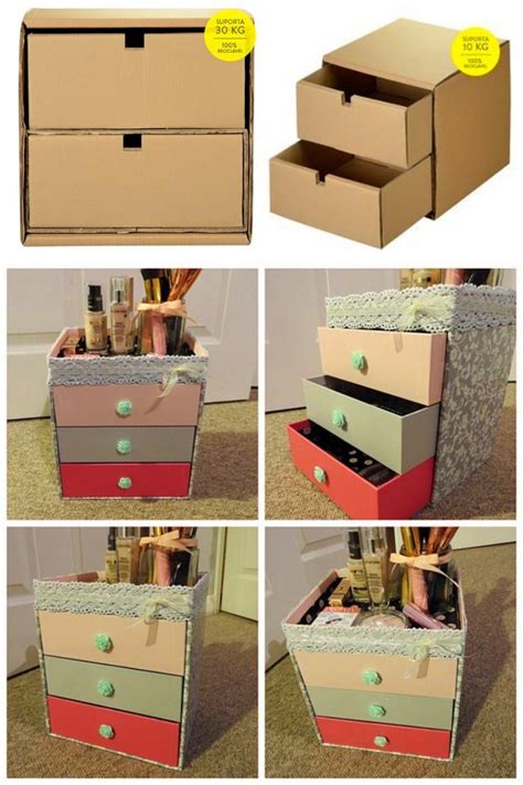 How To Make Cardboard Mini Drawers At Home Homemade Diy Cardboard