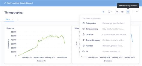 Dashboard Filters Metabase Documentation