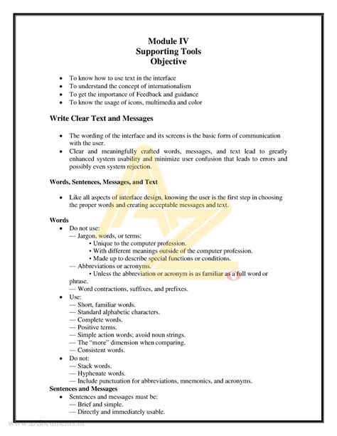 Uid Mod4az Documents Notes Module Iv Supporting Tools Objective To Know How To Use Text In