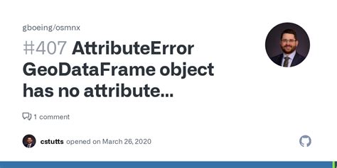 Attributeerror Geodataframe Object Has No Attribute Gdfname · Issue 407 · Gboeingosmnx · Github