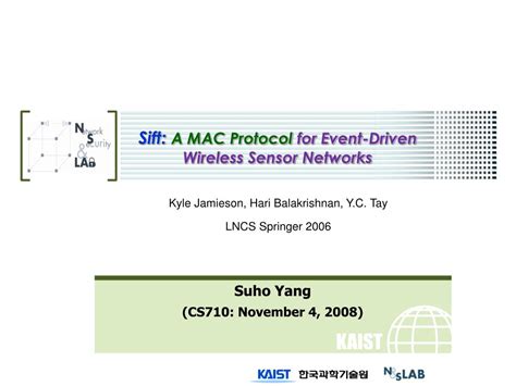 Ppt Sift A Mac Protocol For Event Driven Wireless Sensor Networks Powerpoint Presentation
