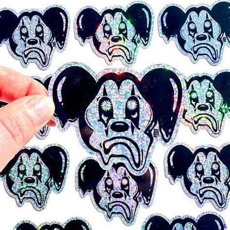 Drippy Mouse Sticker Mouse Sticker Glitter Sticker Waterbottle