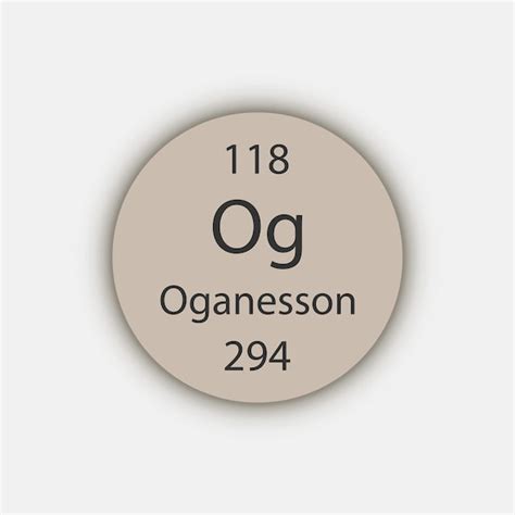 Premium Vector Oganesson Symbol Chemical Element Of The Periodic Table Vector Illustration