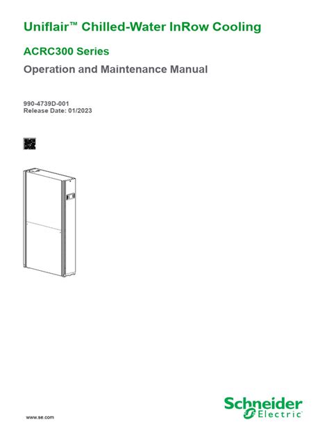 990 4739 Inrow Rc Chilled Water Air Conditioners Operation Manual Pdf