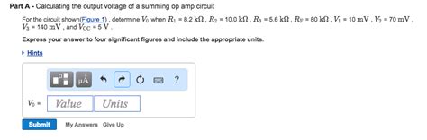 Solved Summing Op Amp Circuits Learning Goal To Analyze Op