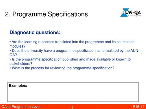 PPT AUN QA Training Course For Accomplishing Programme Assessment