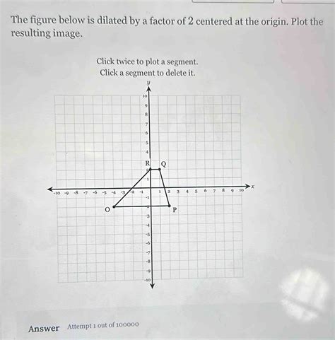 Solved The Figure Below Is Dilated By A Factor Of 2 Centered At The Origin Plot The Resulting