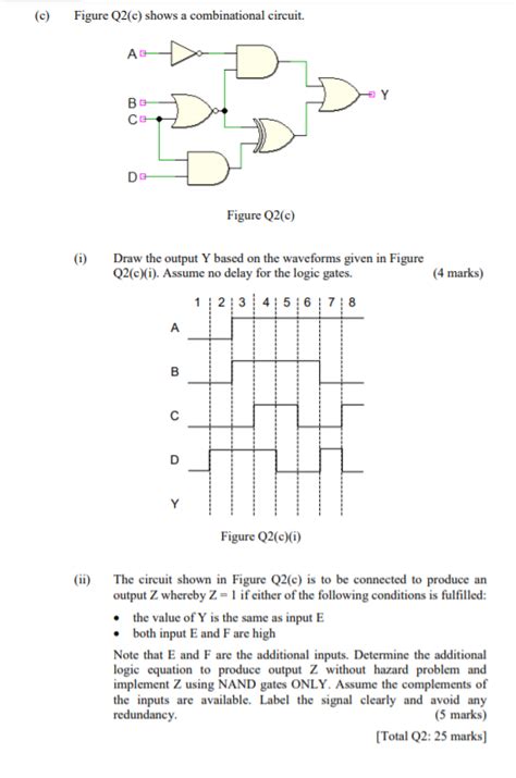 Solved Figure Q C Shows A Combinational Circuit AG D BE Chegg