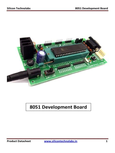 8051 Development Board Datasheet Power Supply Microcontroller