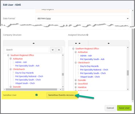 How To Use The Safety Event Locations And Sensitive Users Feature Damstra