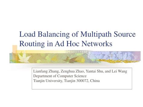Ppt Load Balancing Of Multipath Source Routing In Ad Hoc Networks Powerpoint Presentation Id