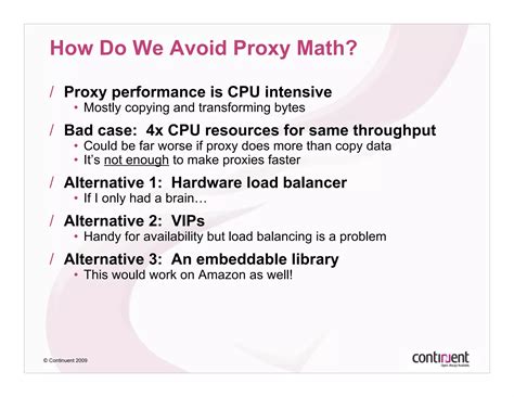database performance with proxy architectures ppt
