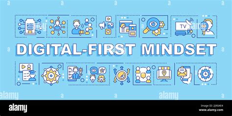 Digital First Mindset Word Concepts Blue Banner Stock Vector Image And Art Alamy