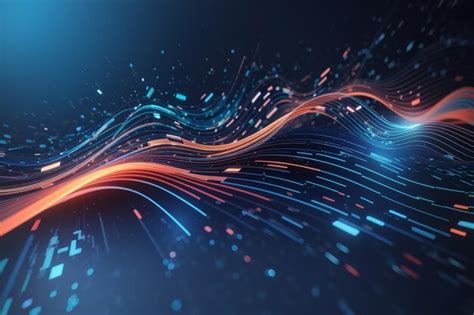 Premium Photo Abstract Futuristic Speed Background Big Data Visualization Dynamic Flow Lines