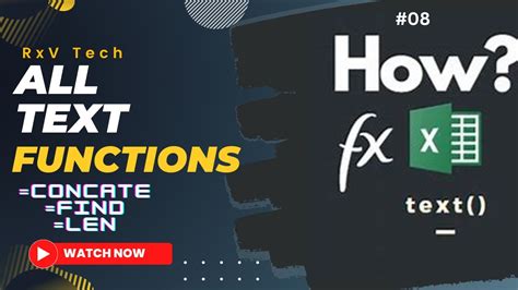 Unleashing The Power Of Excel Text Function Excel Tutorial Rxv Tech
