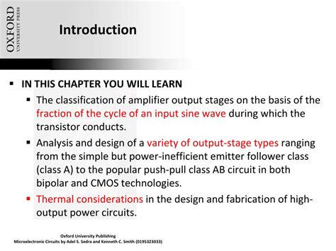 PPT Chapter Output Stages And Power Amplifiers PowerPoint Presentation ID