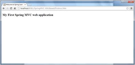 Spring Mvc Creating “hello World” Web Application Based On Xml