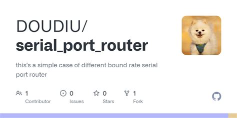 Github Doudiuserialportrouter Thiss A Simple Case Of Different Bound Rate Serial Port Router