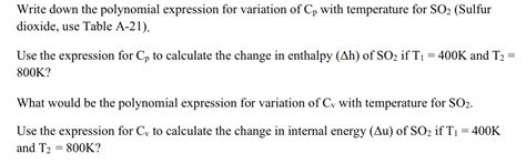 Write Down The Polynomial Expression For Variation Of