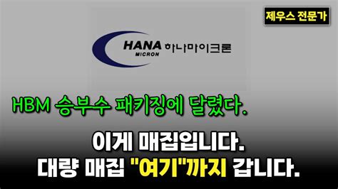 하나마이크론 주가 전망 삼성 하이닉스가 반도체 패키징에 목숨 거는 이유 하나마이크론주가 하나마이크론주가전망 Youtube