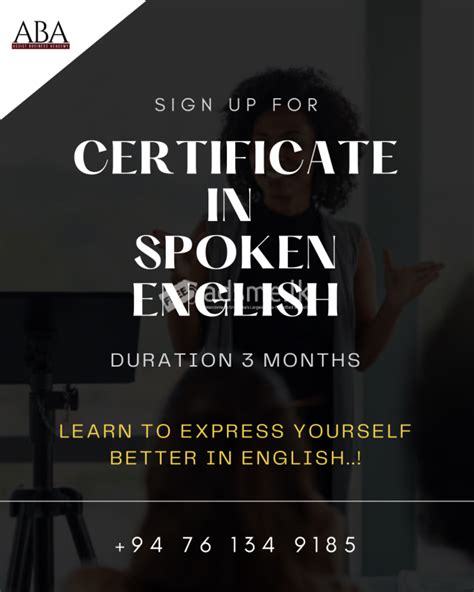 Certificate In Spoken English Colombo 01 Adsme Lk