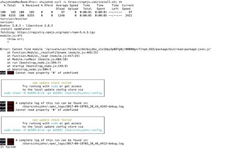 Npm Install Error Cannot Find Module Read Package Jsonjs Stack