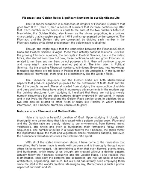 Mmw Fibonacci Golden Ratio Realization Pdf Ratio