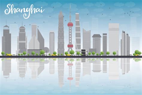 100 Shanghai Skyline Drawing Stock Illustrations Royalty Free Vector
