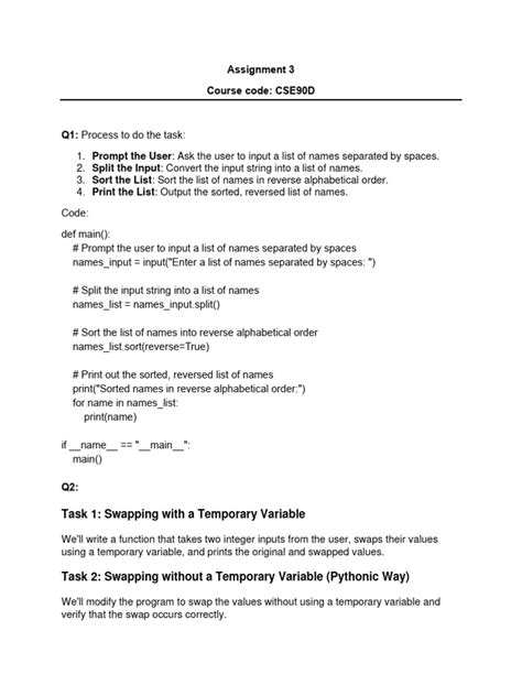 Cse90d Academic Task Number 3 Pdf String Computer Science Software