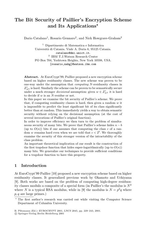 pdf the bit security of paillier s encryption scheme and its