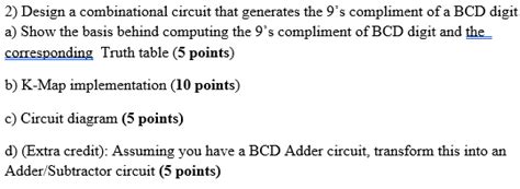 Solved Design A Combinational Circuit That Generates The Chegg