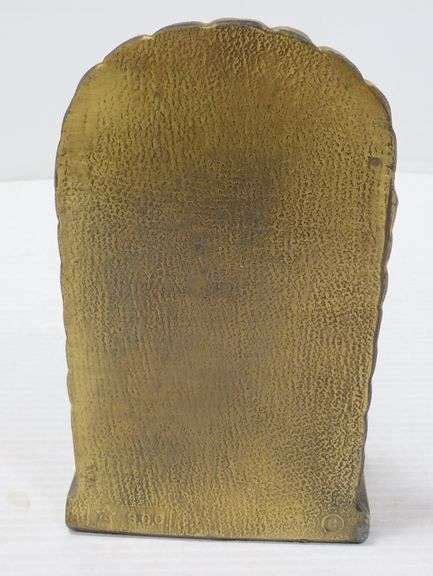 Scc Steam Engine Locomotive Sign Brass Bookend 7h Albrecht Auction