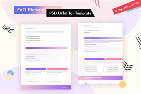 Premium Psd Faq Ui Psd Kit For Template