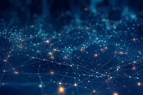 Premium Ai Image Technology Abstract Background With Moving Dots And Lines Network Connection