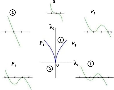 Local Bifurcation Diagram Associated To The Normal Form For Cusp 1 2b