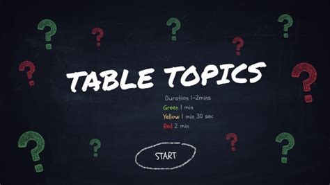 Table Topics Genially