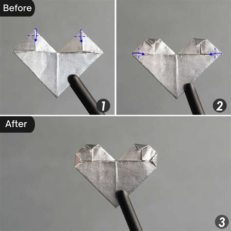 Gum Wrapper Origami Heart Step By Step Instruction Origami OK