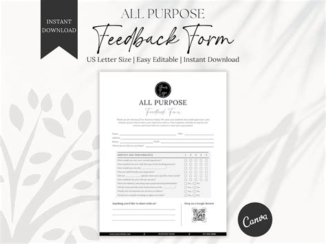 Customizable Feedback Form Template Customer Satisfaction Survey Client Feedback Form Seminar