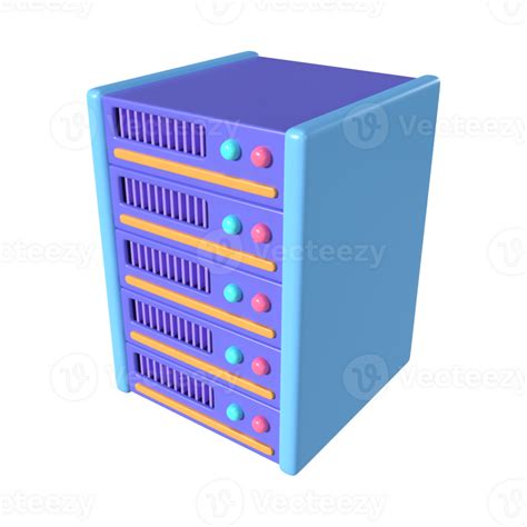Server 3d Illustration Icon 40248035 Png
