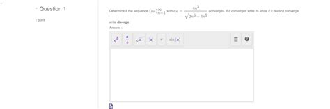 solved question 1 4n3 determine if the sequence {an}n 1 with