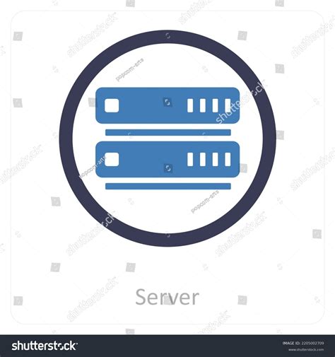 Server Database Icon Concept Stock Vector Royalty Free 2205002709