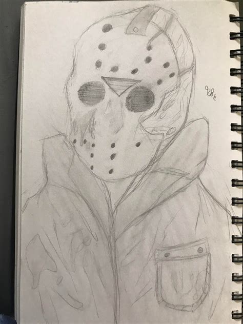 Heres My Drawing Of Jason Voorhees I Did For October R Fridaythe13th