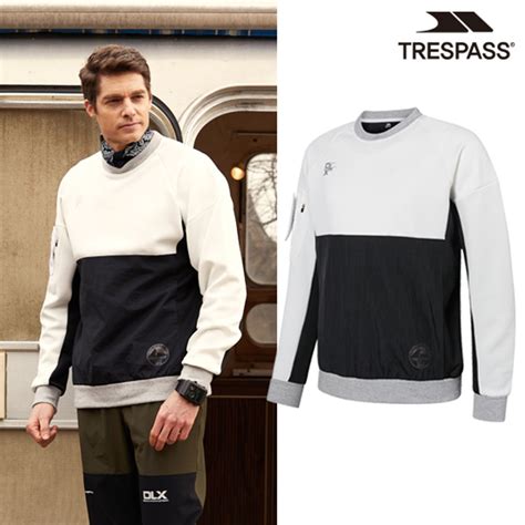 포스티 트레스패스 아웃도어 남성 맨투맨 티셔츠 화이트