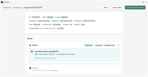 Bulk Delete Orders From Shopify Matrixify App