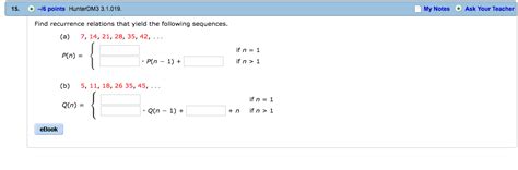 Solved Find Recurrence Relations That Yield The Following