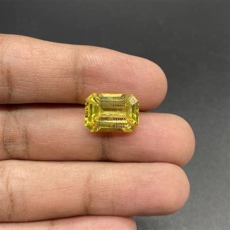 8x12 Flawless Ceylon Yellow Sapphire Loose Gemstone Octagon Shape